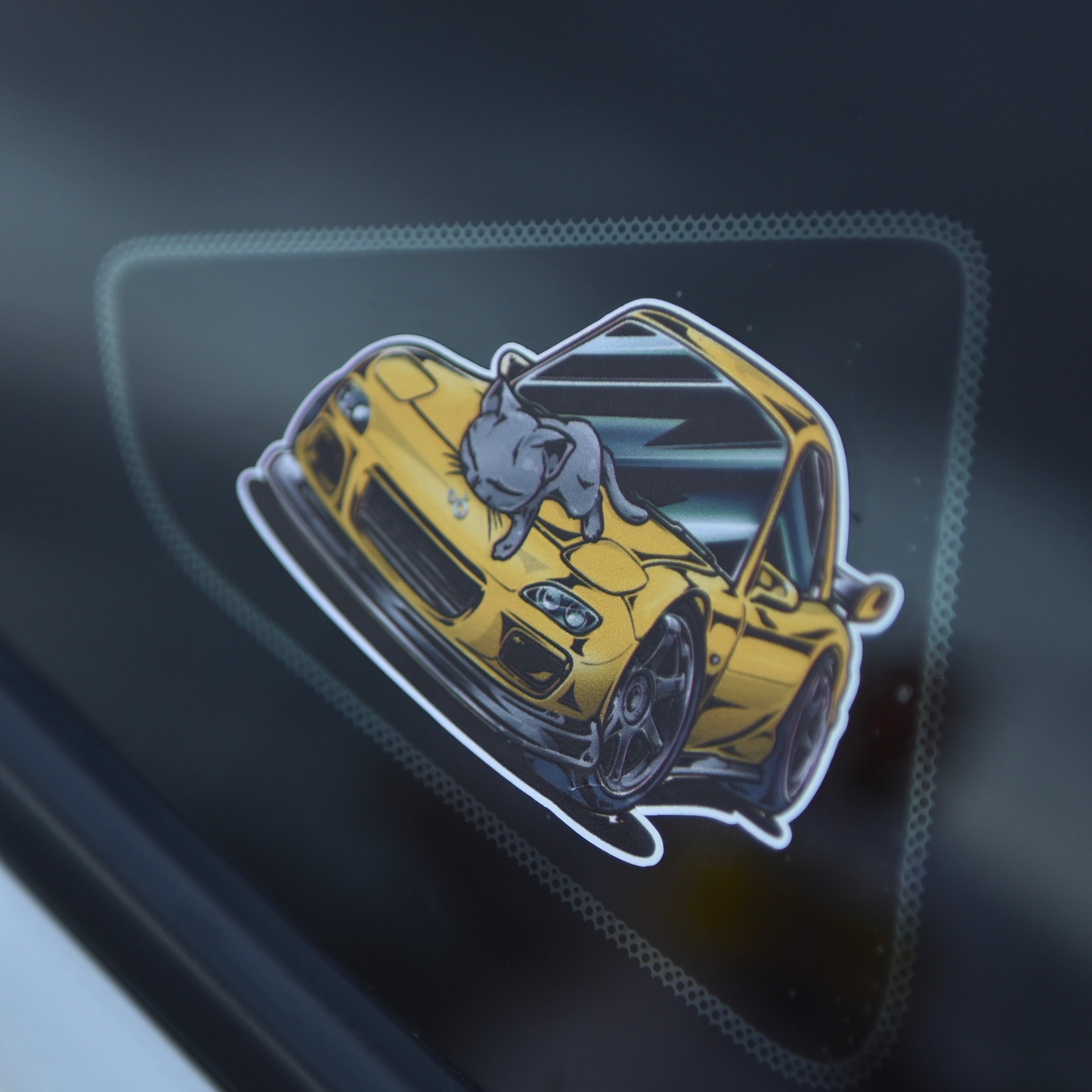 Chibi Cat & Mazda RX-7 FD Sticker – Zoomies Store