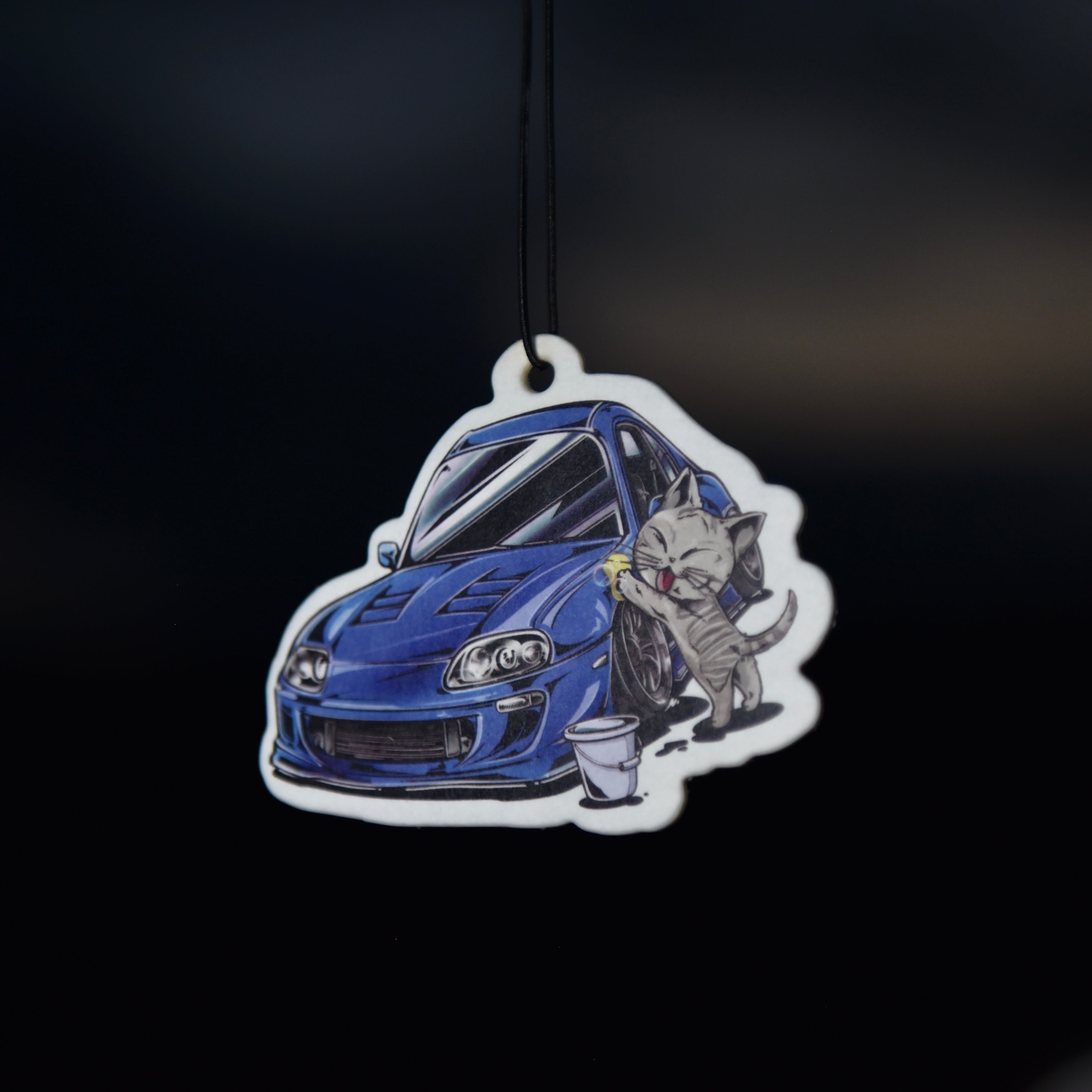 Chibi Cat & Toyota Supra MK4 Air Freshener – Zoomies Store